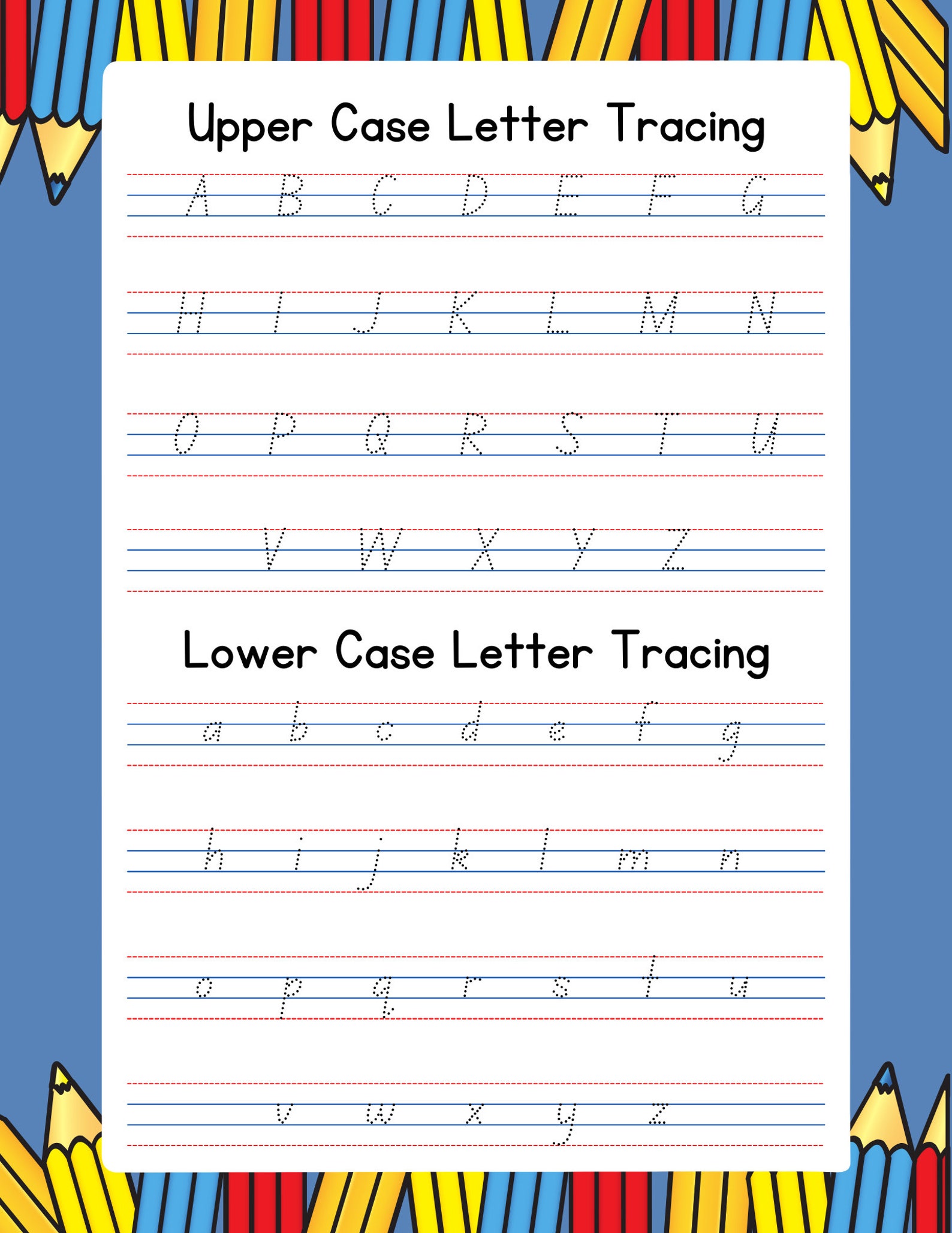 Printable School Readiness Activities Letter Recognition Practice Pre-k ...