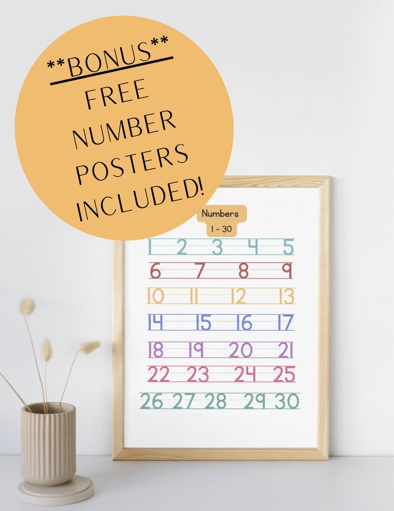Alphabet Poster Printable Alphabet Poster Educational Wall Art ...