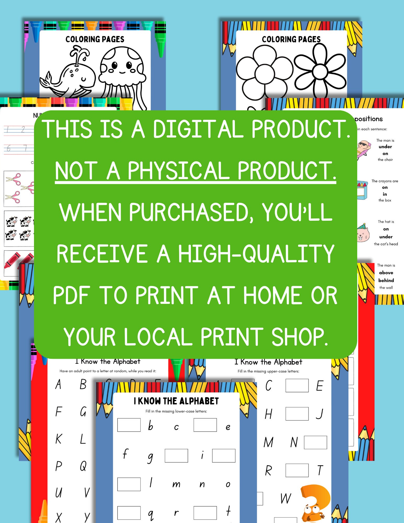 Printable School Readiness Activities Letter Recognition Practice Pre-k ...