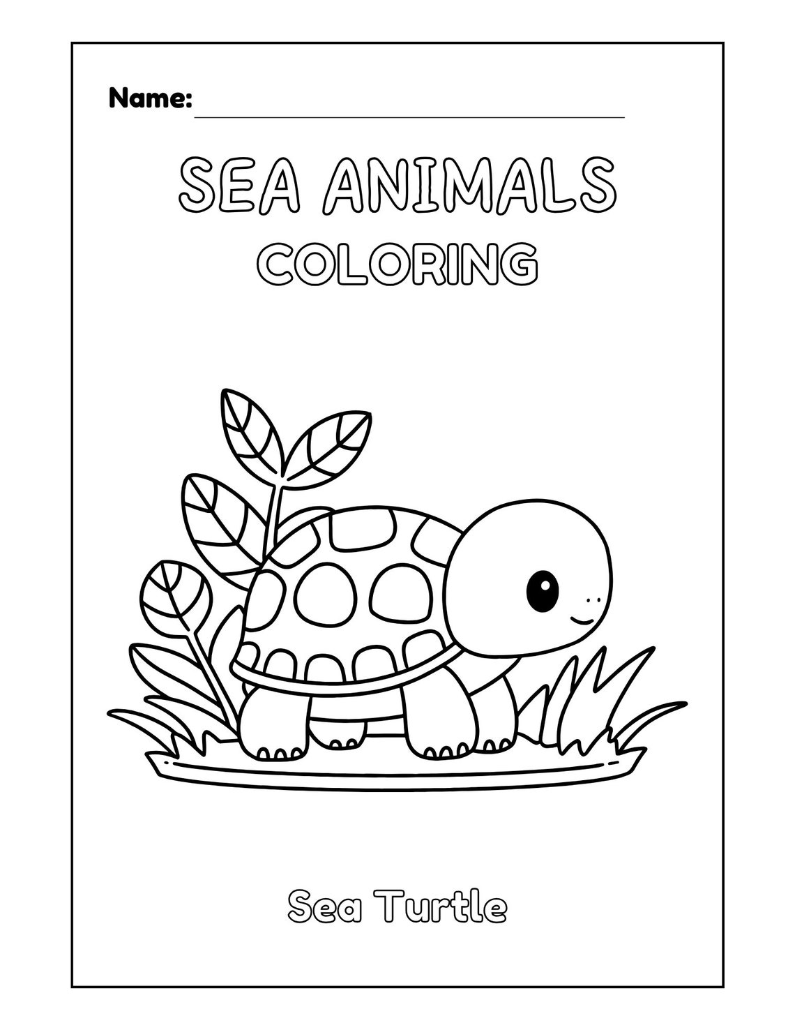 Printable Coloring Pages, Preschool Coloring, Sea Creatures, 20 Pages ...