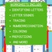 Printable School Readiness Activities Letter Recognition Practice Pre-k ...