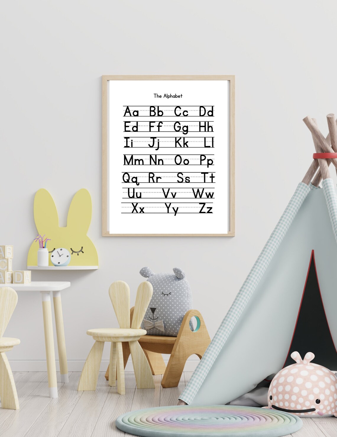 Alphabet Poster Printable Alphabet Poster Educational Wall Art ...