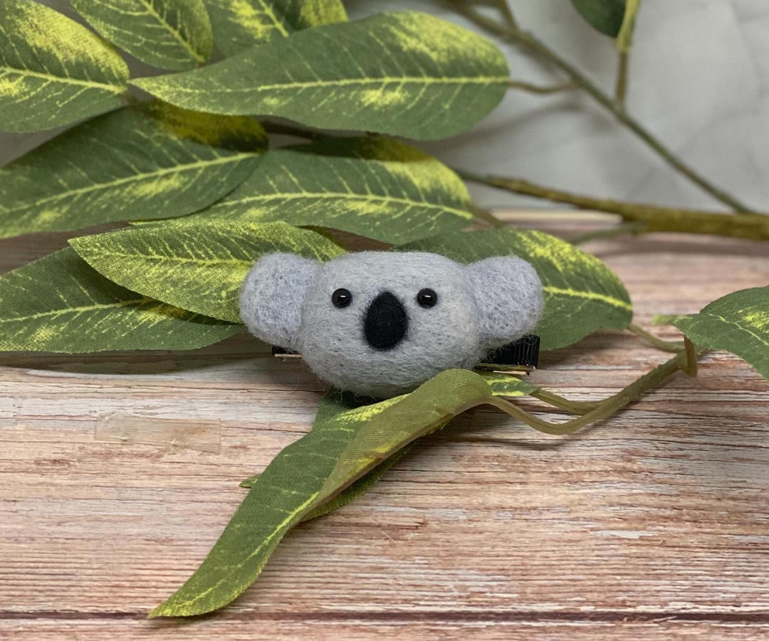 Needle Felted Koala Clip - Etsy