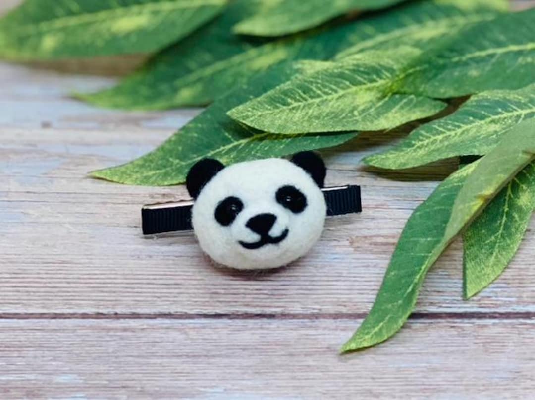 Panda Bear Hair Clip - Etsy