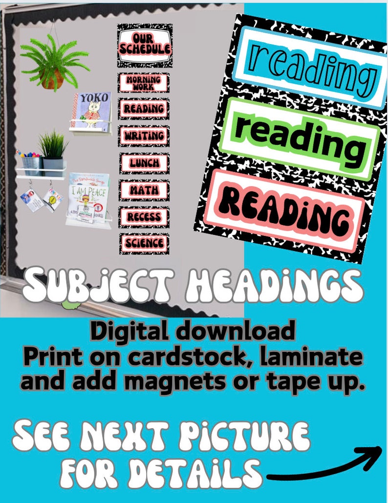 Subject Headings for Magnetic Schedules - Etsy