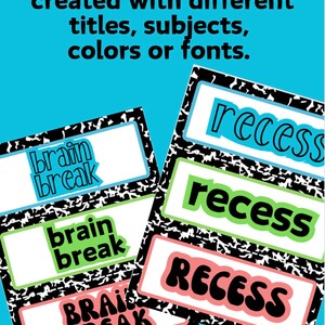 Subject Headings for Magnetic Schedules - Etsy