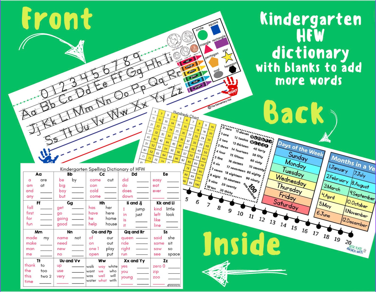 Kindergarten Desk Plate Anchor Mate-the Original - Etsy