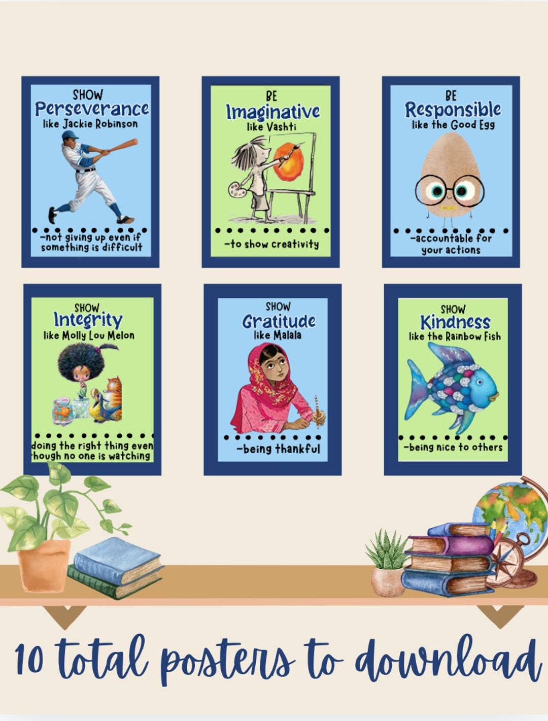 Book Character Trait Posters-10 Digital Downloads - Etsy