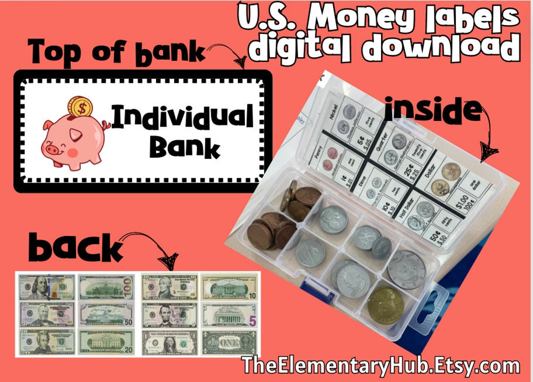 Individual Bank U.S. Money Labels - Etsy