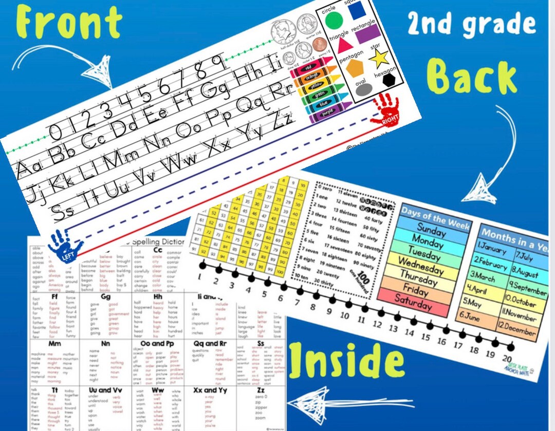 2nd Grade Desk Plate Anchor Mate-the Original - Etsy