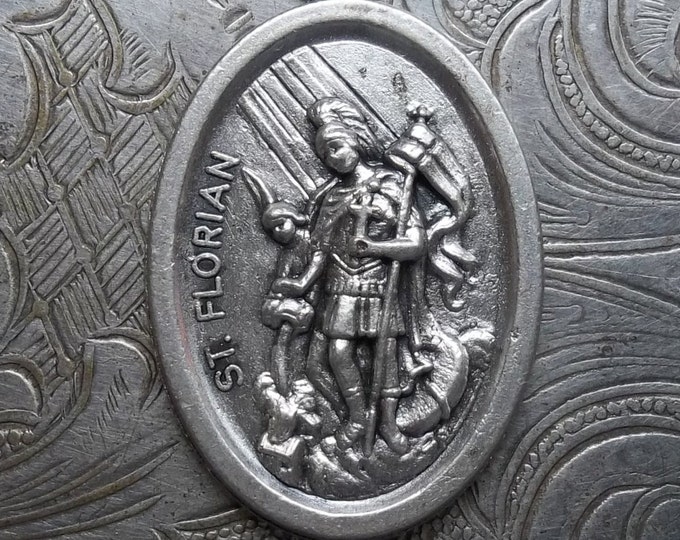 Saint Florian Religious Holy Catholic Medal, Patron Saint of ...