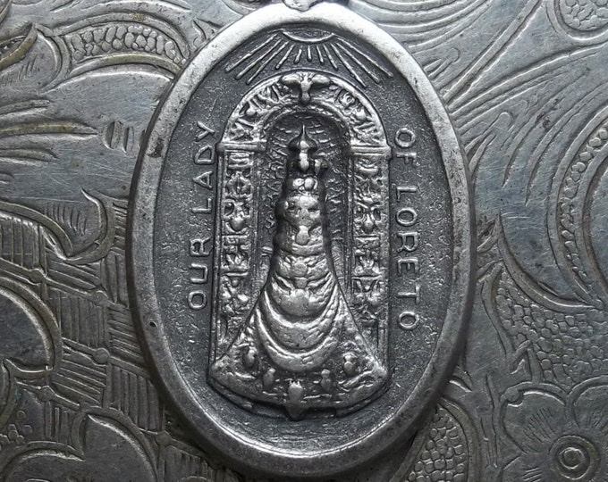 Religious Italian Medal, Our Lady of Loreto, Virgin Loretto Patron ...