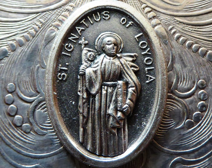Basque Holy Catholic Religious Medal Saint Ignatius of Loyola Patron of ...