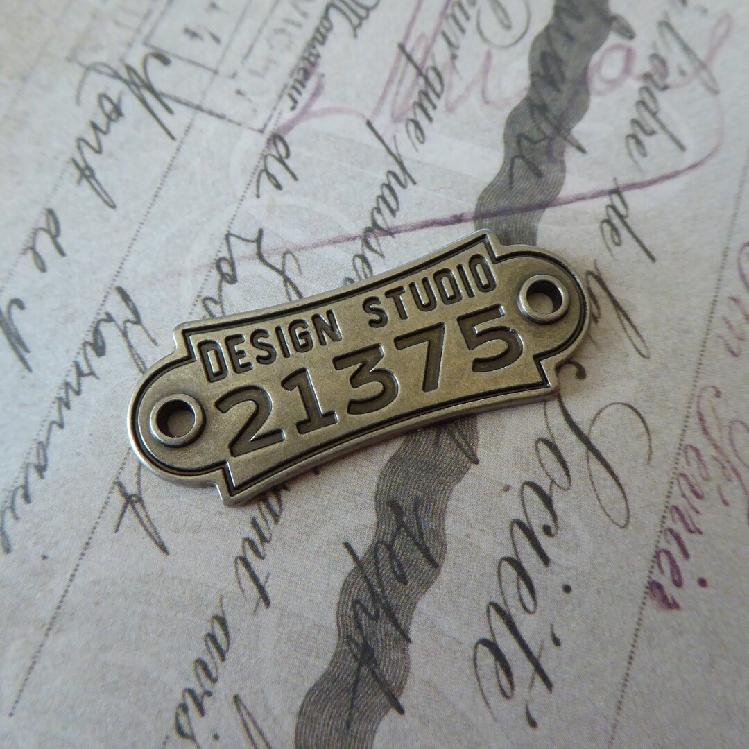 Design Studio #21375 - Industrial Number Metal Plaque - Antique ...