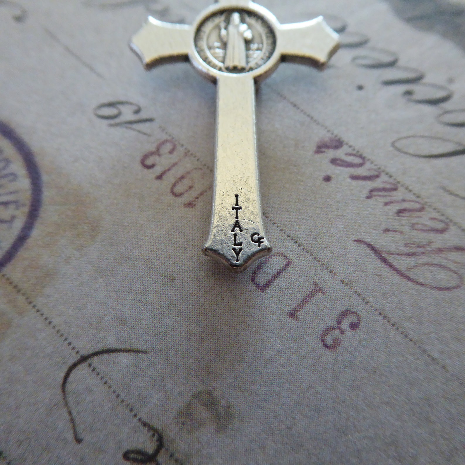 Silver GOTHIC Saint Benedict Crucifix Medal Cross Patron St. - Etsy