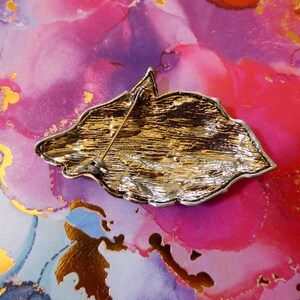 TECHNICOLOR Dire Wolf Brooch Pin, FABULOUS Rainbow Rhinestone Crystals ...