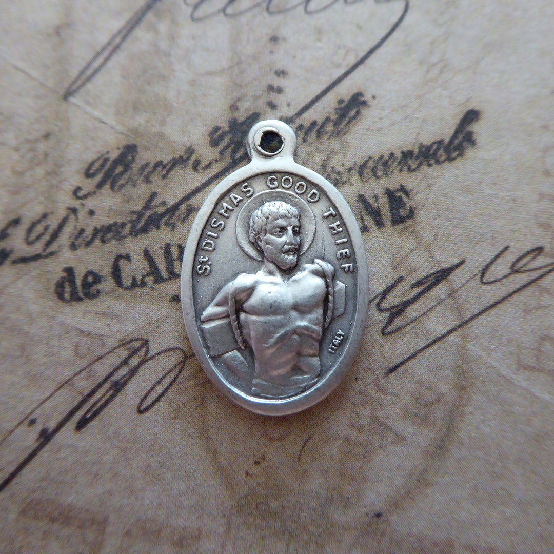 Saint Dismas Good Thief PRAY FOR US Italian Religious Medal Patron of ...