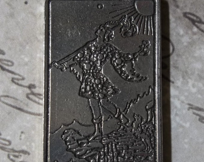 Tarot Card Pendant THE FOOL Cards of Prophecy Solid Pewter - Etsy