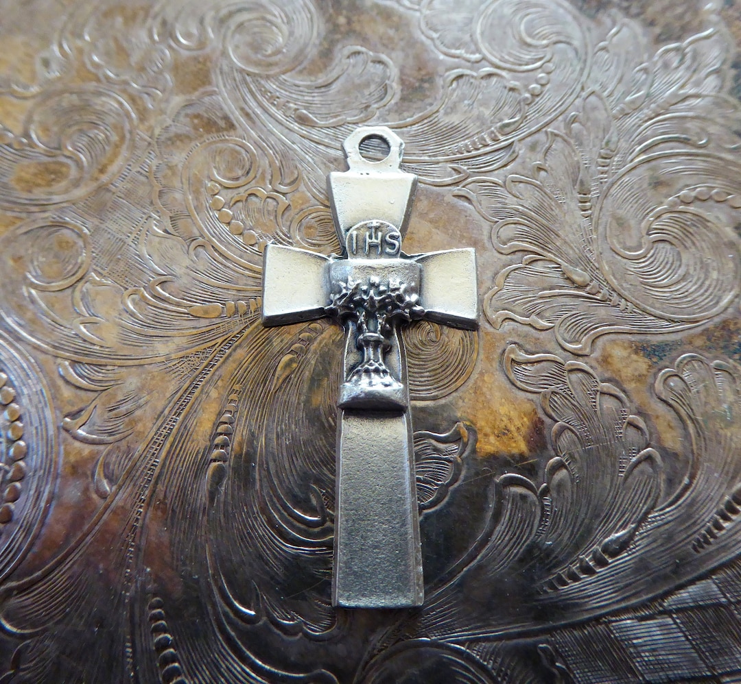 Silver Holy Communion, Religious Cross Medal, Blessed Sacrament ...