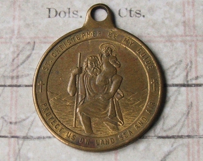 Vintage St. Christopher Be My Guide Medal Airplane Automobile Train ...