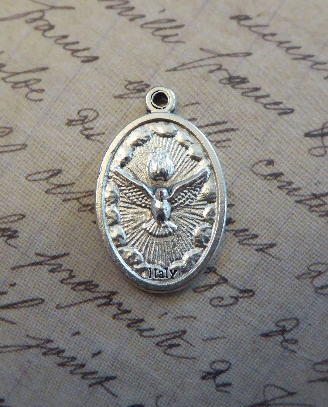 Come Holy Spirit Pray for Us Medallion - Necklace Pendant Charm ...