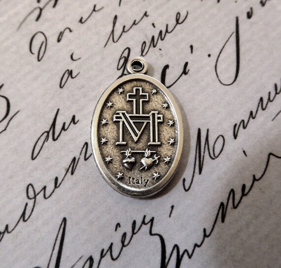 Silver LATIN Miraculous Medal Of The Immaculate Conce… - Gem