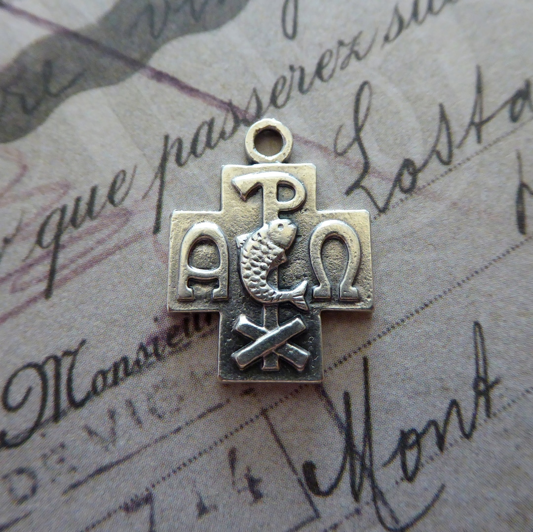 Vintage Italian PAX Peace Cross, Labarum or Chi-rho Symbol With Fish ...