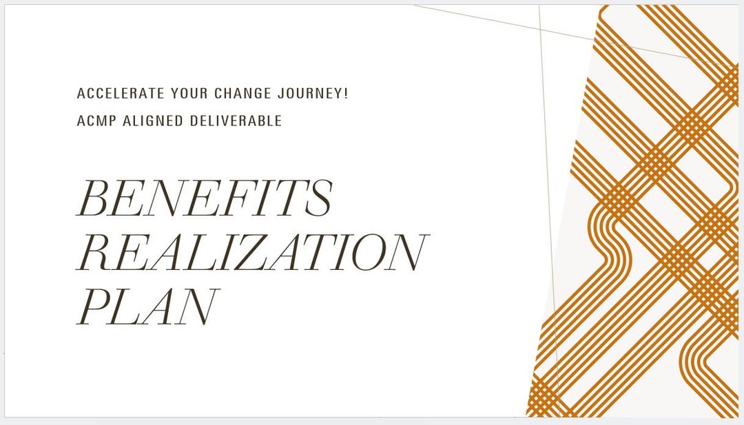 Benefits Realization Plan Template - Etsy