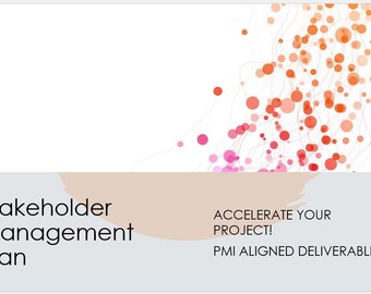 Stakeholder Management Plan word PMI APM PRINCE2 - Etsy