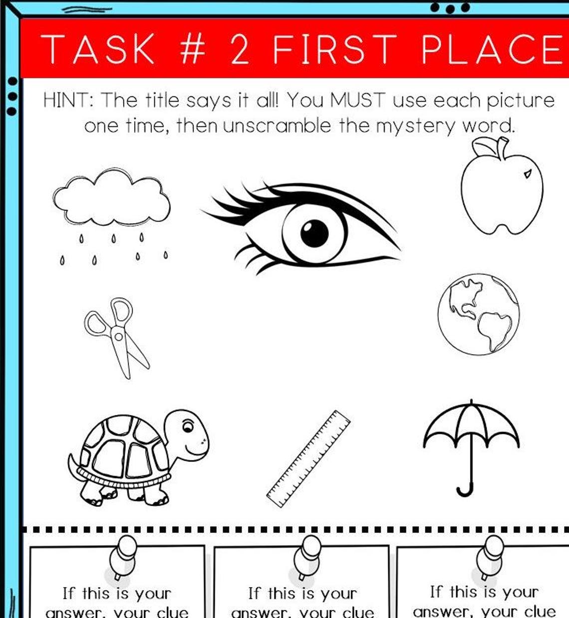Printable Escape Room for Kids - Printable Party Game - Family Fun ...
