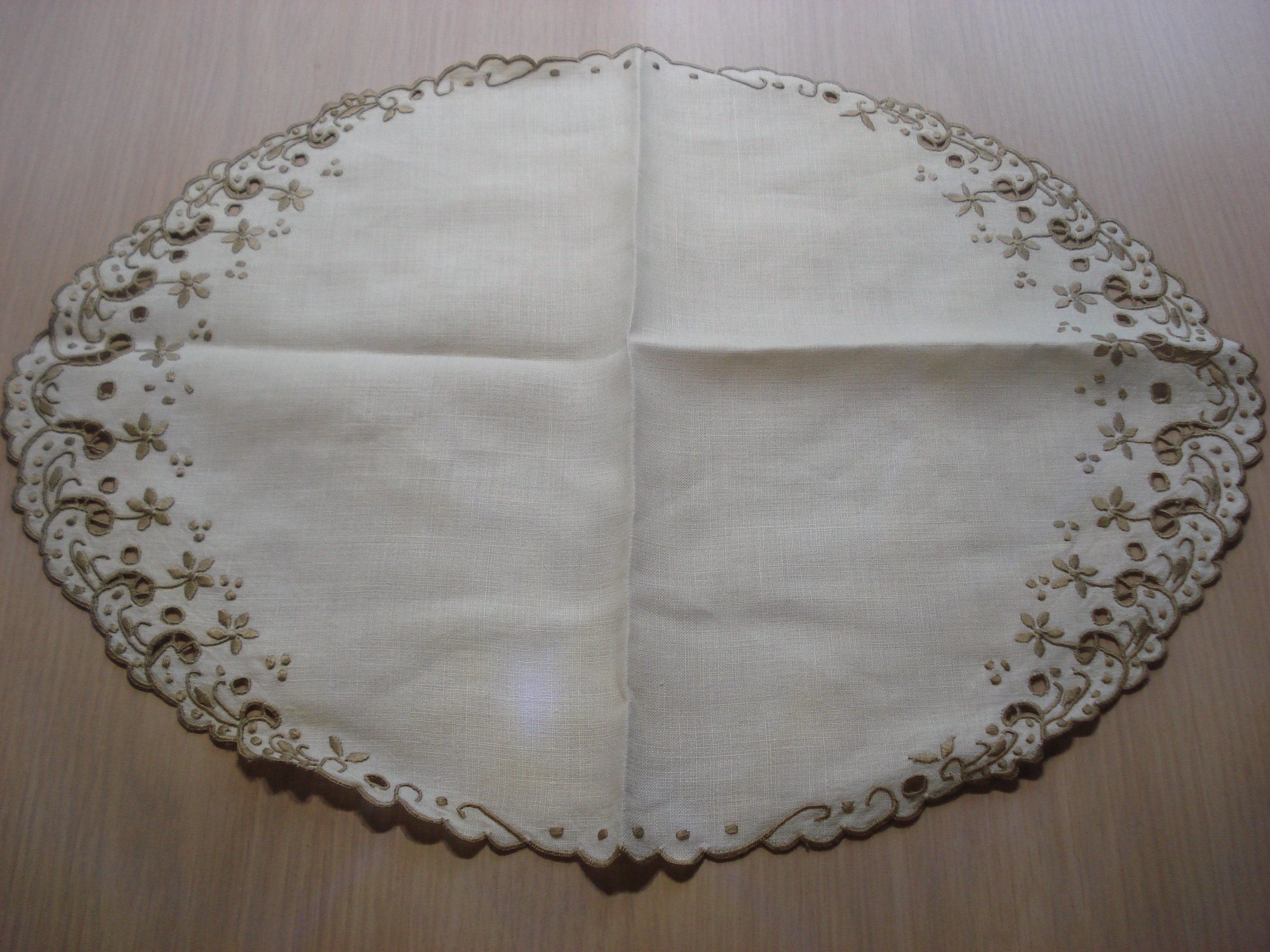 Vintage Madeira Centerpiece Cutwork Embroidery White Linen - Etsy