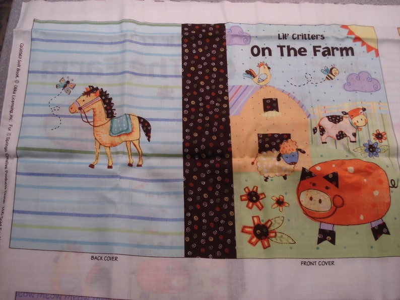 Lit' Critters on the Farm - Cut and Sew Fabric - Farm Animals - Fabric ...
