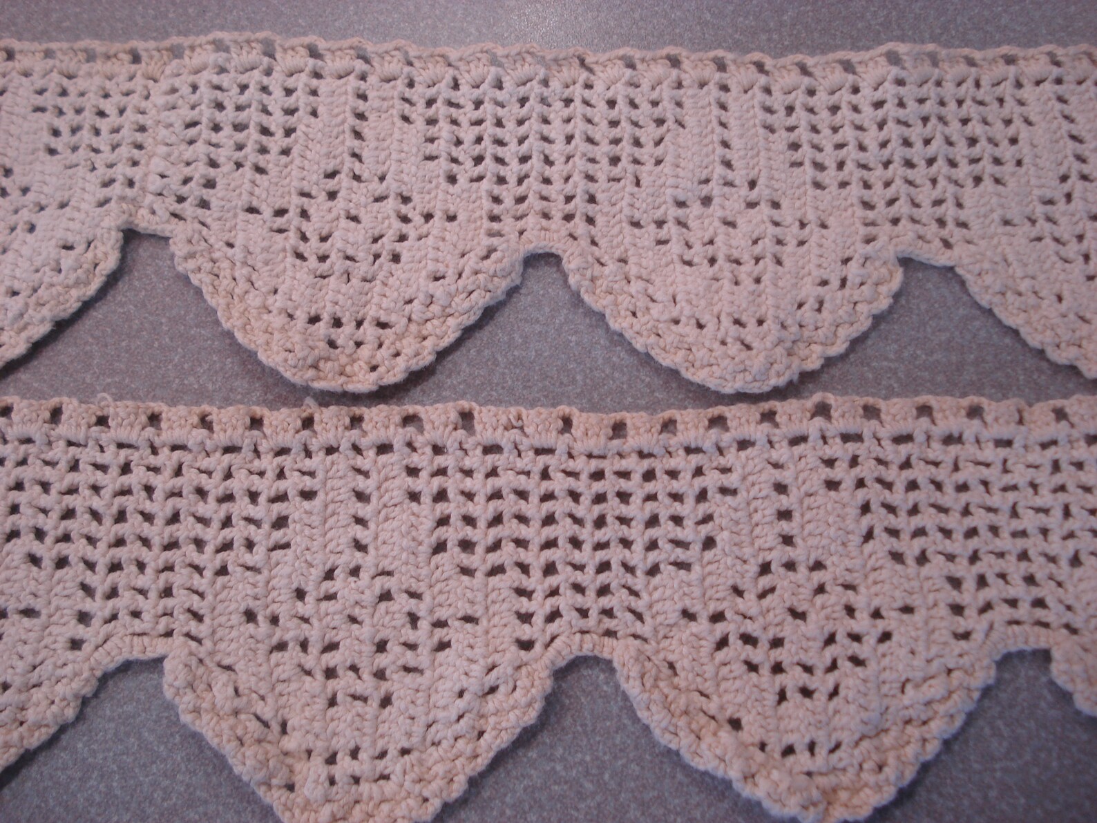 Antique 1920's Filet Crochet Scalloped Trim From 1920's Bedspread ...