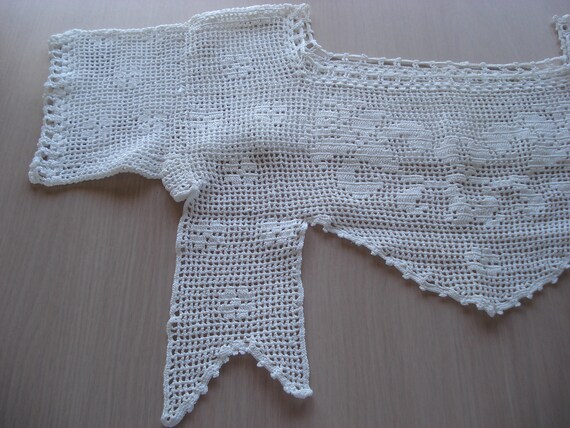 Gorgeous Handmade Filet Crochet Bodice Yoke With Sleeves - Etsy