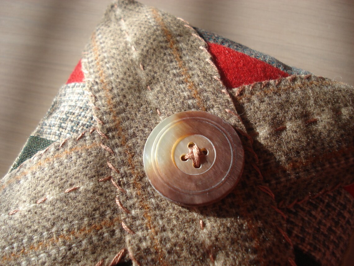 Sachet Pin Cushion Made With Antique Wool Fabrics Filled - Etsy