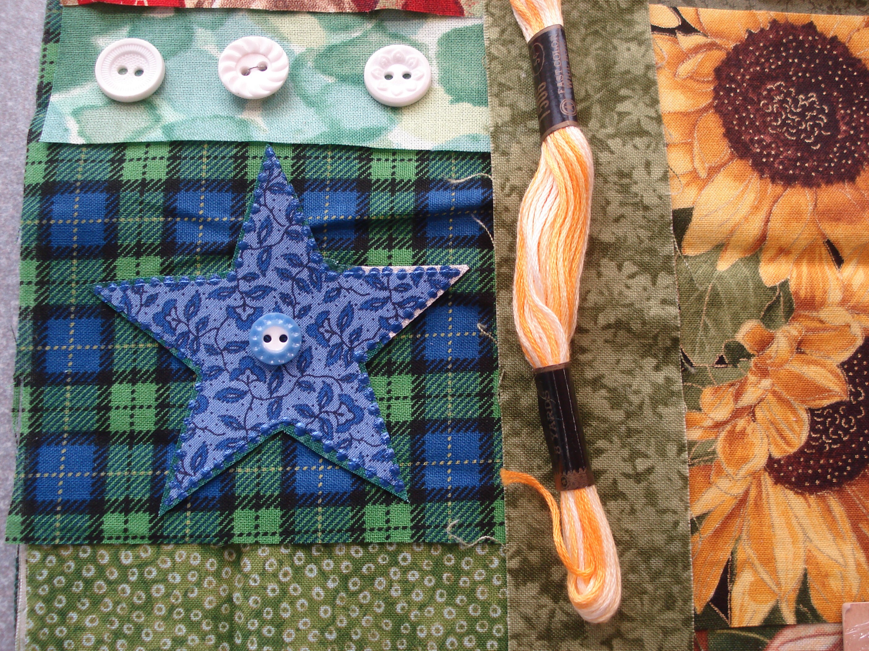 Sunflower Slow Stitch Kit - Slow Sewing Inspiration Kit - Junk Journal ...