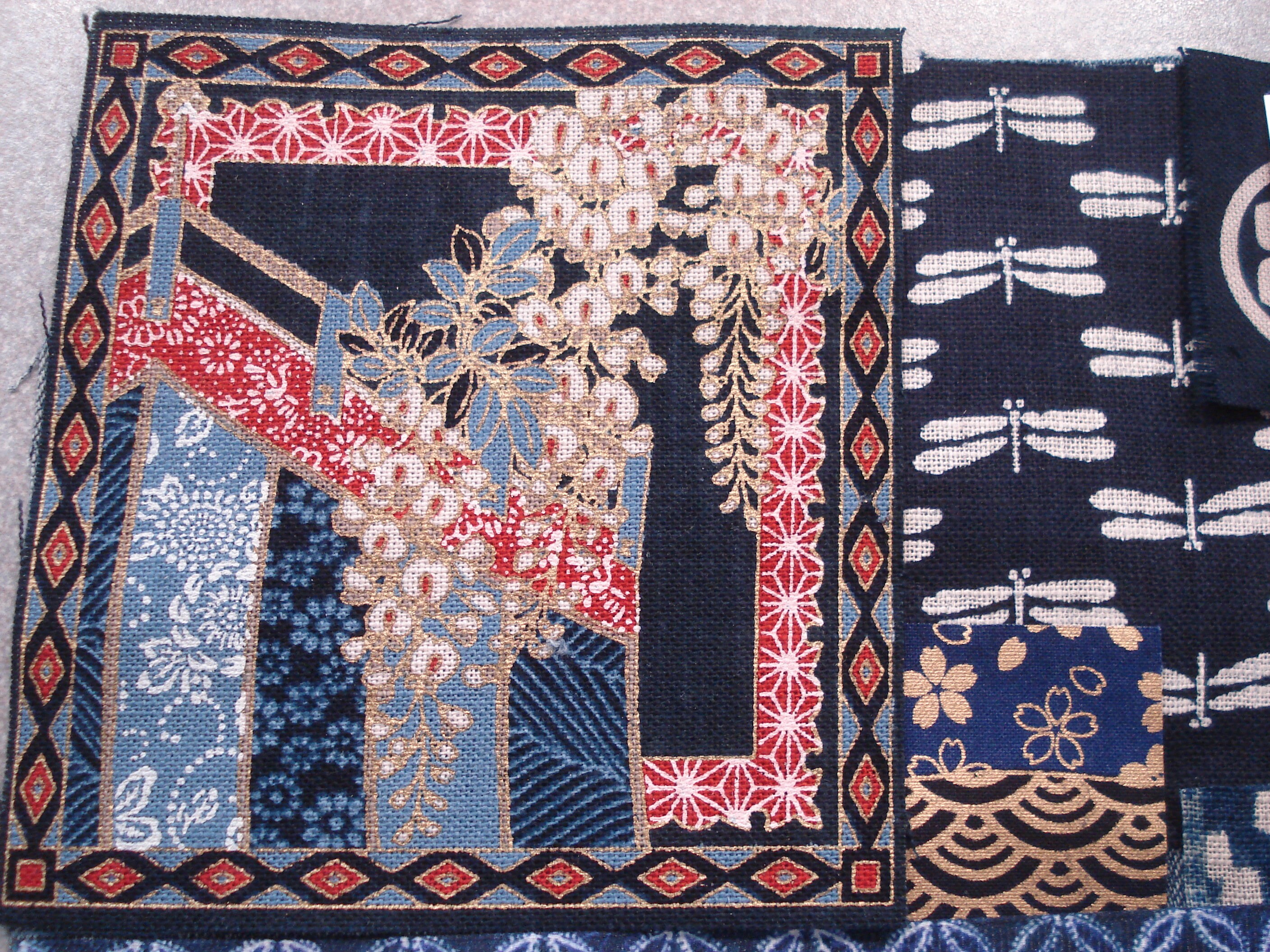 Sashiko Slow Stitch Kit Japanese Fabrics Boro Collage Fabrics ...