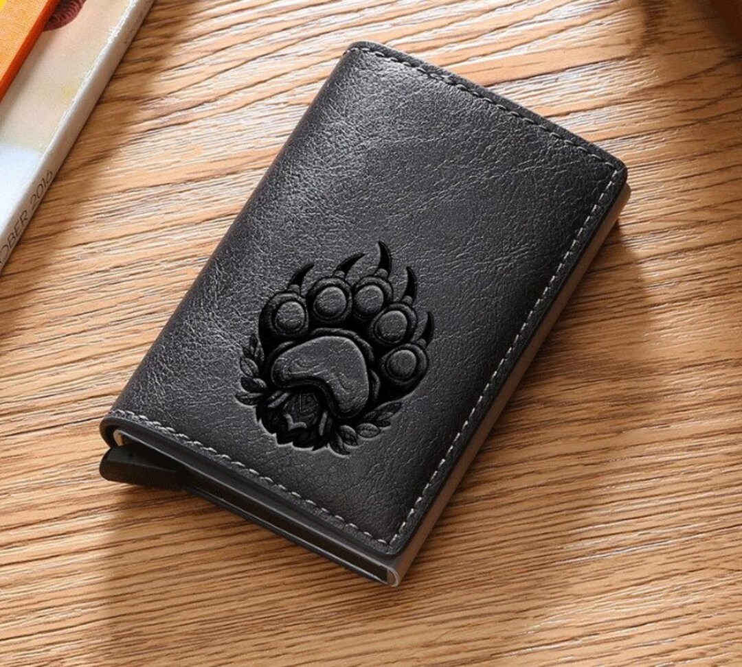 Bear Pride Wallet With Bear Paw - Etsy