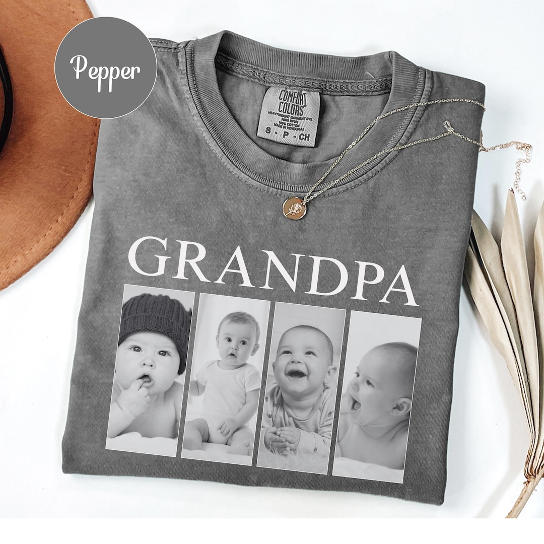 Custom Photo Grandpa Shirt, First Grandpa Gift, Personalized Gift From ...