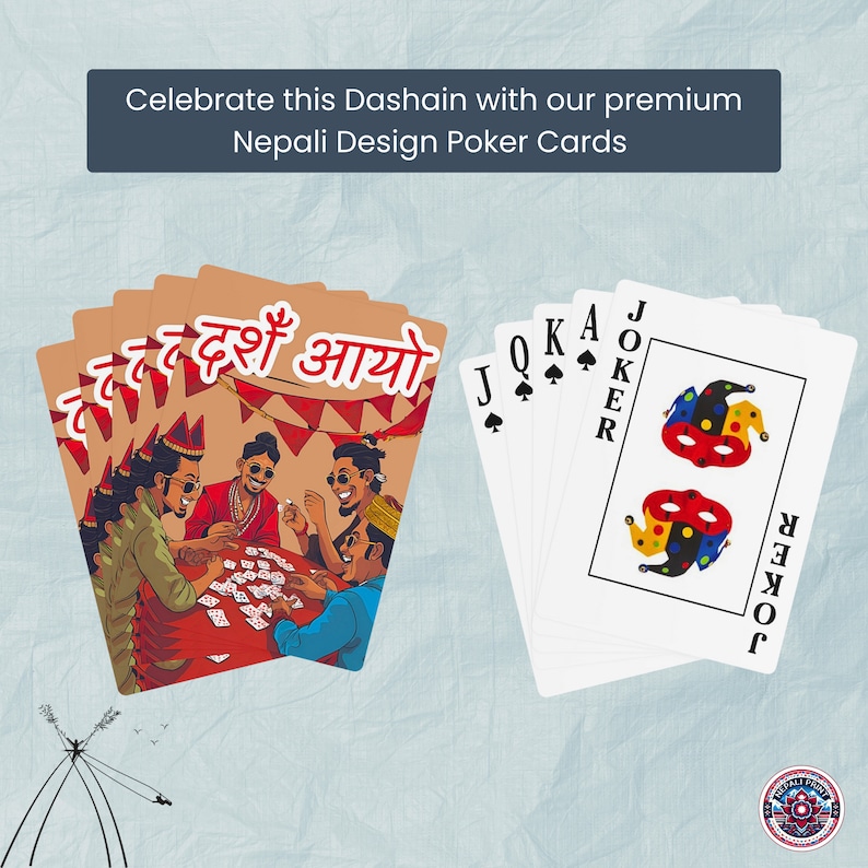 Nepali Dashain Aayo Poker Cards: Festive Design Play Cards - Etsy