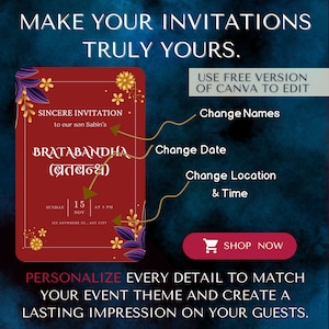 Nepali Bratabandha Invitation Card: Elegant Digital Design - Etsy