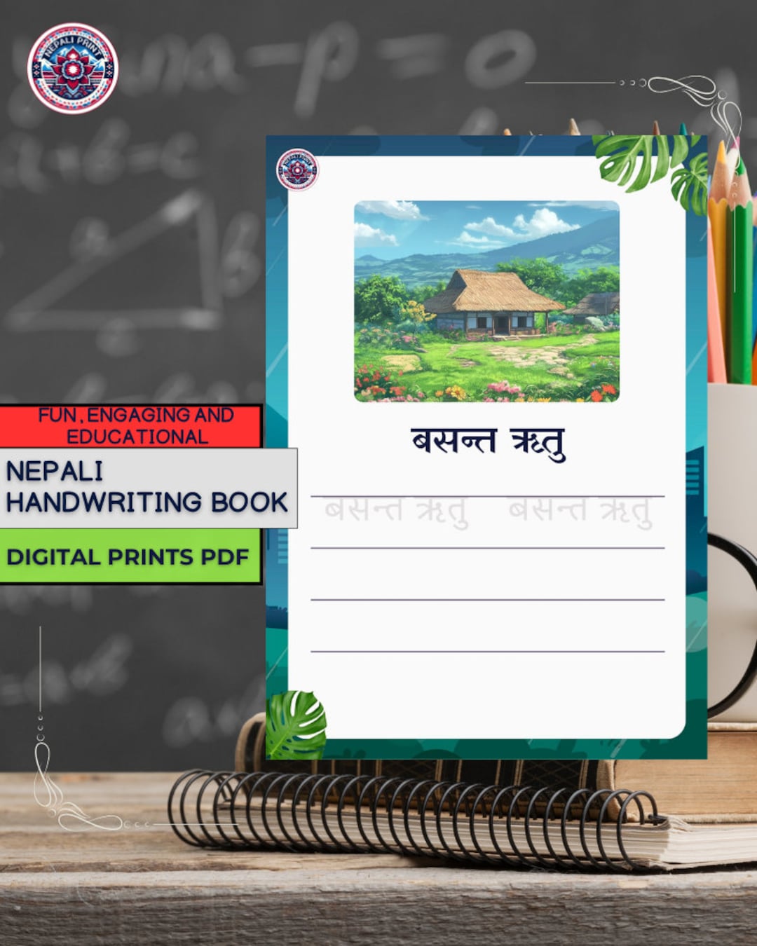 Printable Nepali Seasons Handwriting Practice Book: Kids Language ...