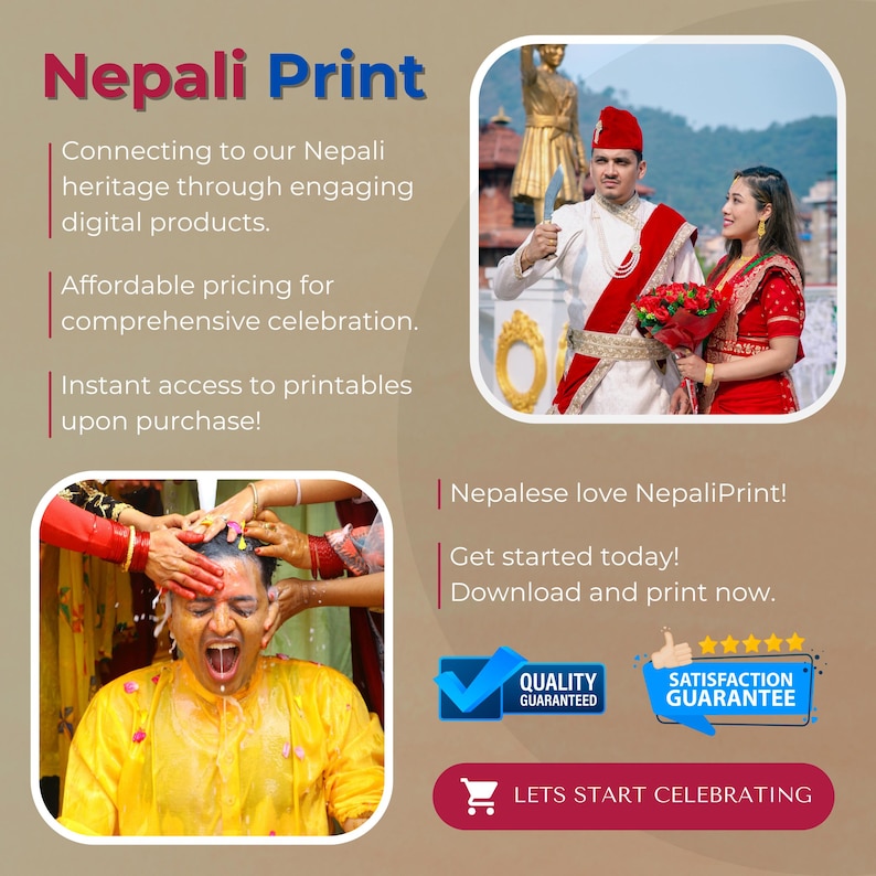 Nepali Bratabandha Banner: Cultural Ceremony Decor (digital Download ...