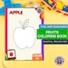 Printable Fruit Coloring Book: Kids Learning Activity (digital Download ...