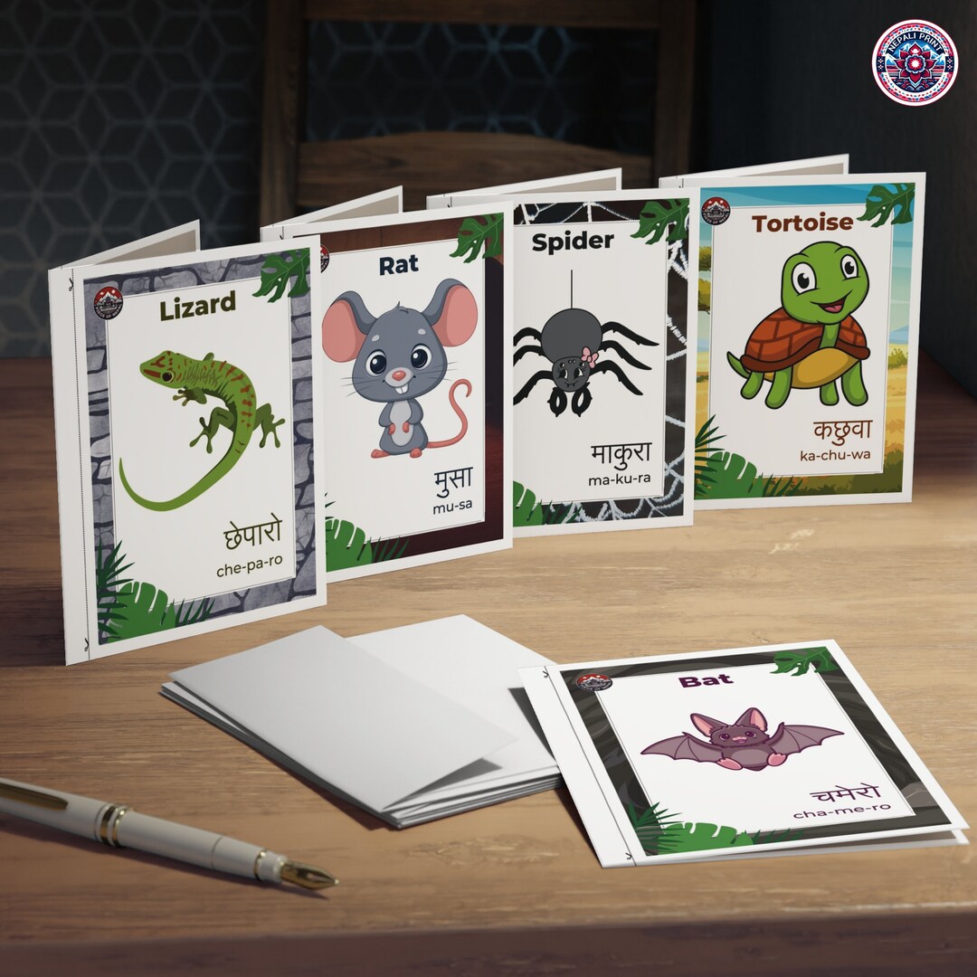 Nepali Insects & Rodents Flashcards: Bilingual Kids' Learning - Etsy