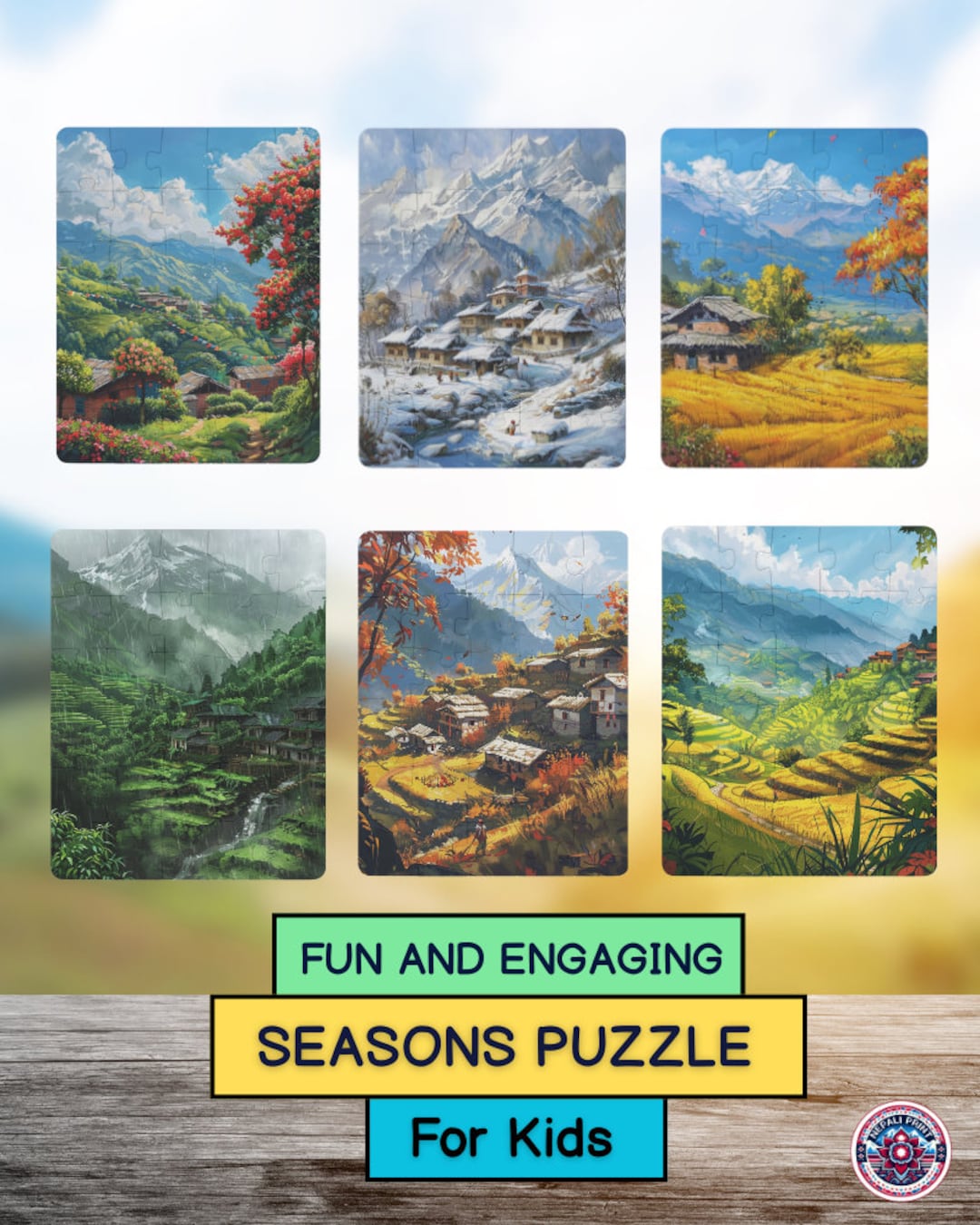 Kid's Puzzle, Seasons Puzzle, Toddler Puzzle, Jigsaw Puzzle Kids, Gift ...