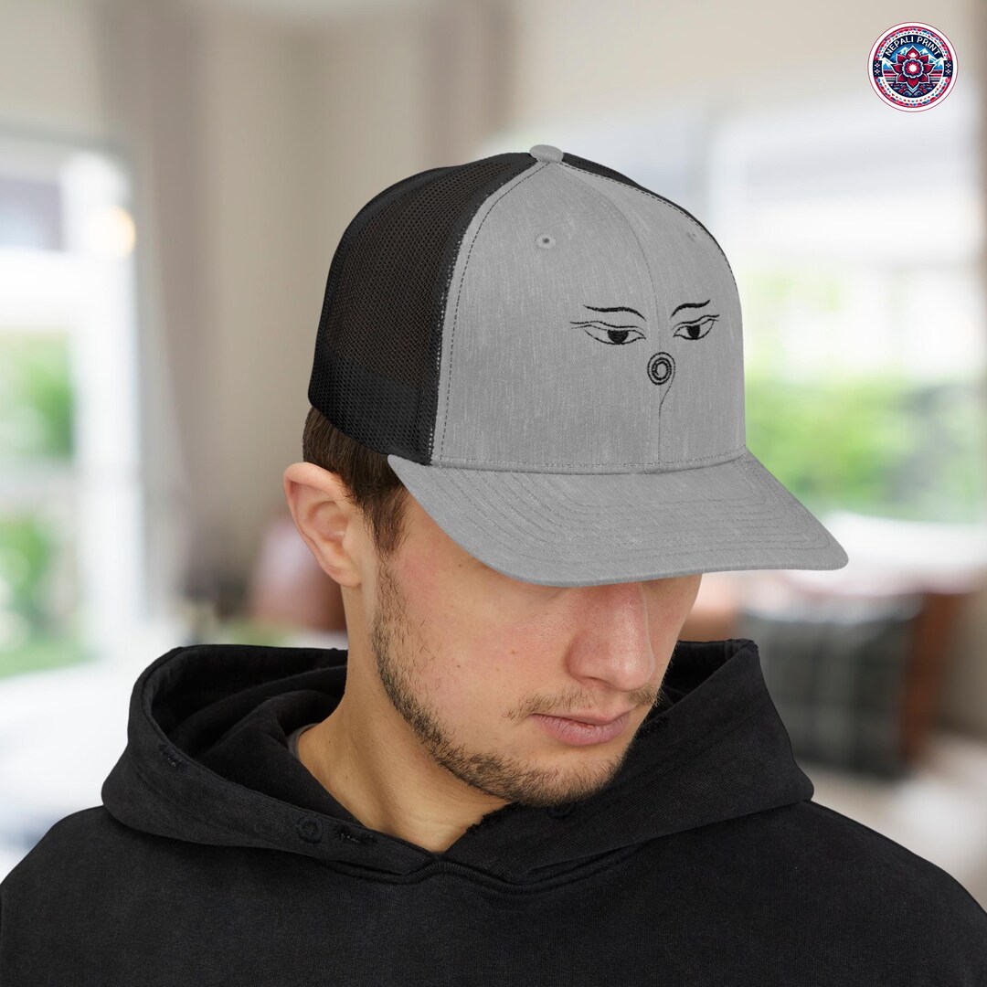 Buddha's Eye Trucker Cap, Nepali Trekking Cap, Nepali Gift, Nepal ...