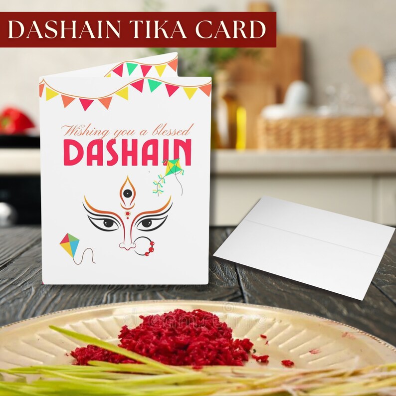 Dashain Tika Greeting Card: Nepali Festival Card With Envelope - Etsy