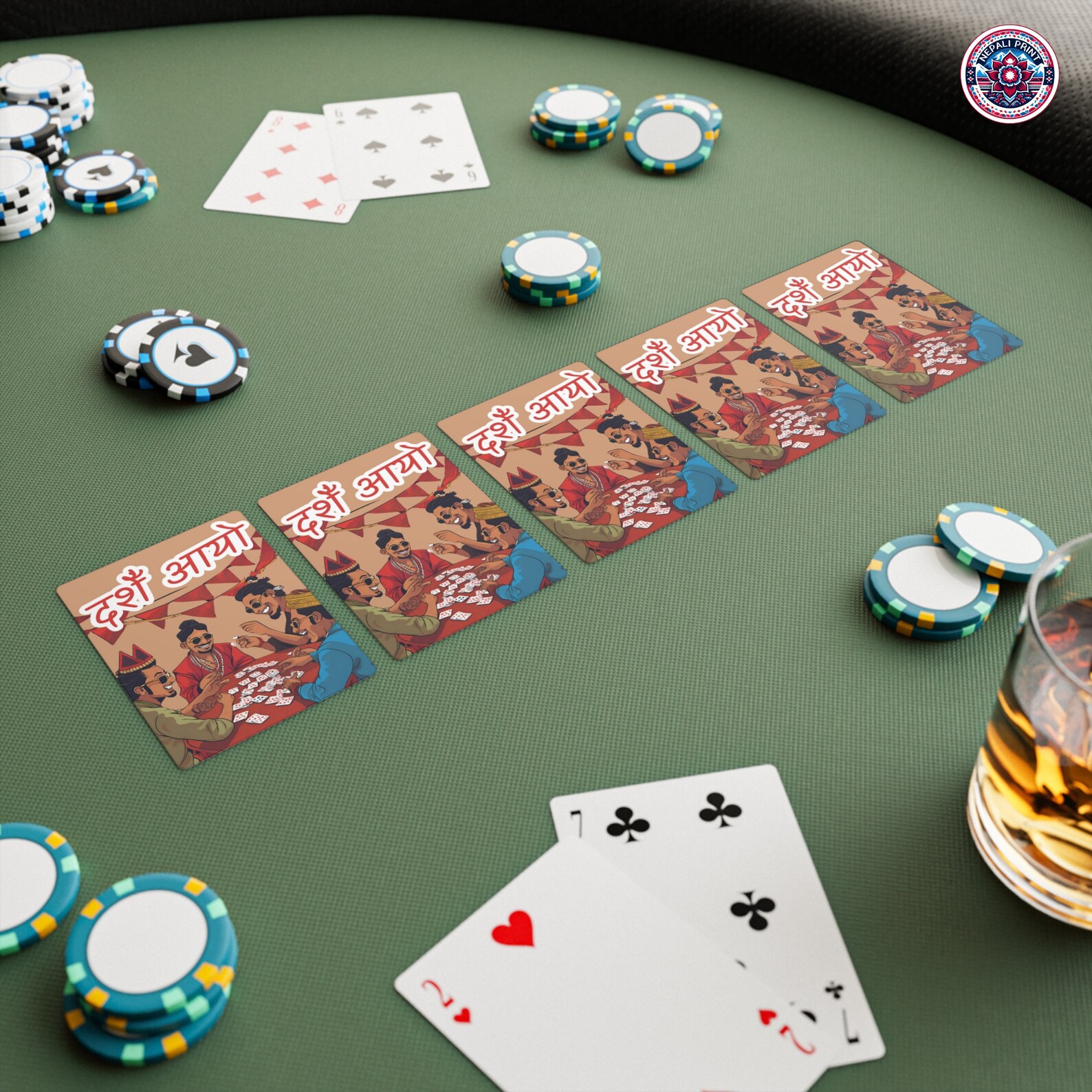 Nepali Dashain Aayo Poker Cards: Festive Design Play Cards - Etsy