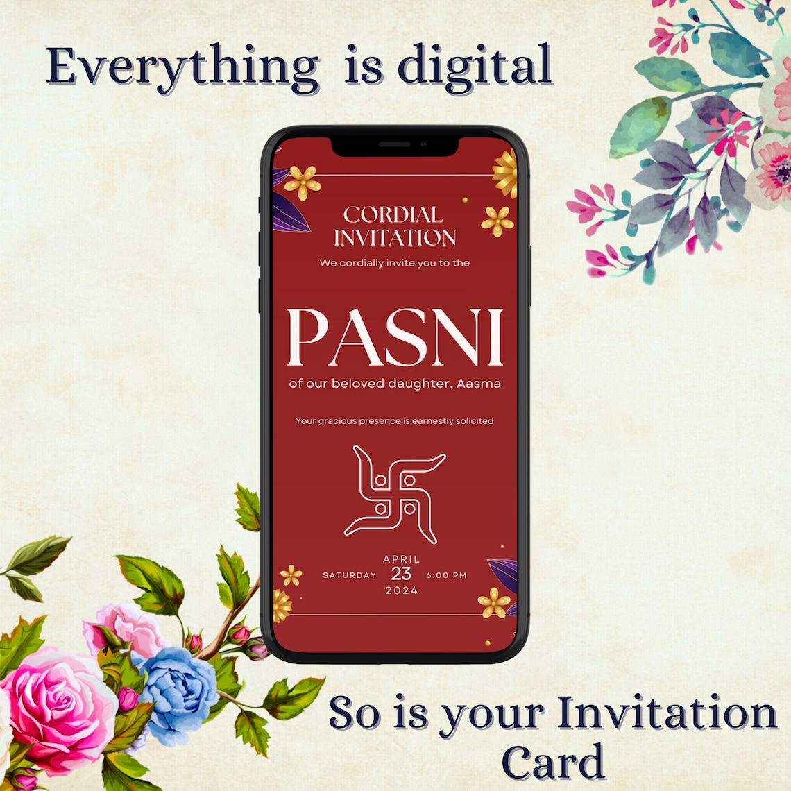 Custom Nepali Pasni Invitation: Traditional Rice Ceremony (digital) - Etsy